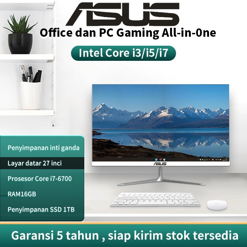 Jual ASUS Komputer All-in-One super tipis dengan layar HD, prosesor ...