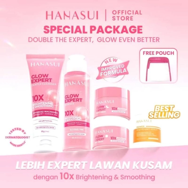 Jual Hanasui Glow Expert 10x Brightening & Smooting New Improved ...