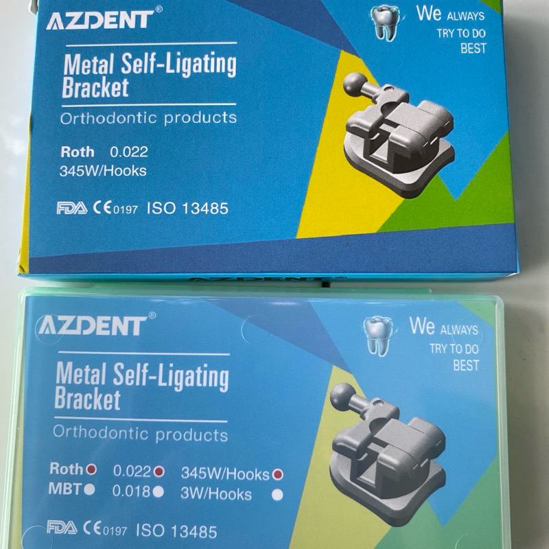 Jual Dental Bracket Self Ligating ortho Behel Bracket Metal roth Self ...