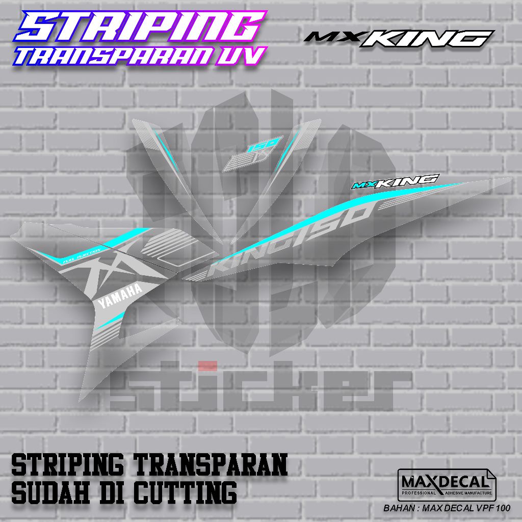 Jual Striping Transparan Mx-King 150 Model Minimalis Bahan Maxdecal-MX27 | Shopee Indonesia