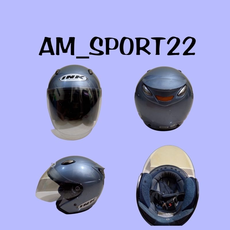 Jual helm ink Centro jet solid grey abu muda original | Shopee Indonesia