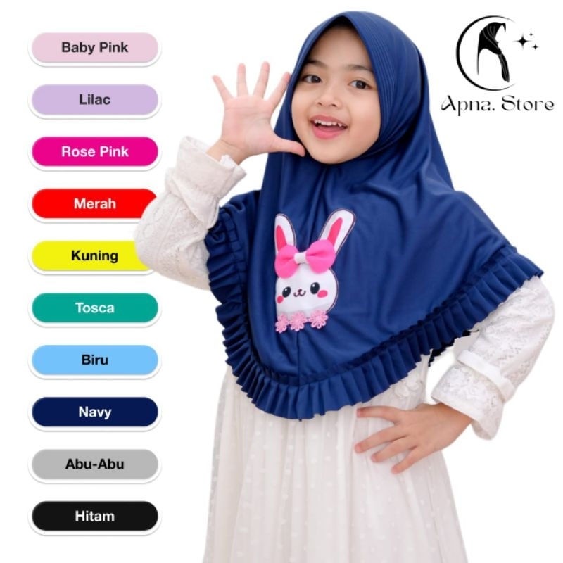 Jual Kerudung Anak TK/Kerudung Anak SD/HIJAB ANAK KAYLA RABBIT PITA ...
