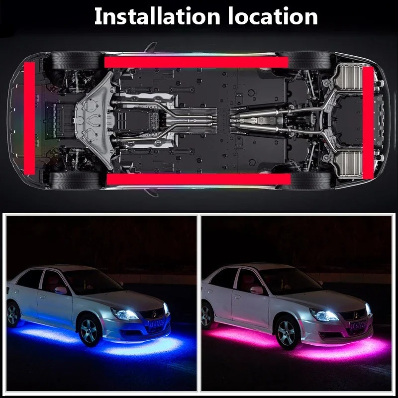 Jual Lampu Kolong Mobil LED Strip RGB Lampu LED Strip Flexible RGB ...