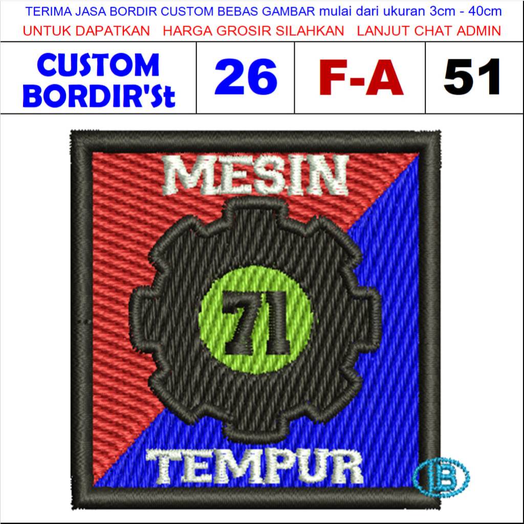 Jual PATCH BORDIR LOGO F-A51 MESIN TEMPUR 71 - CUSTOM BORDIR S'T ...