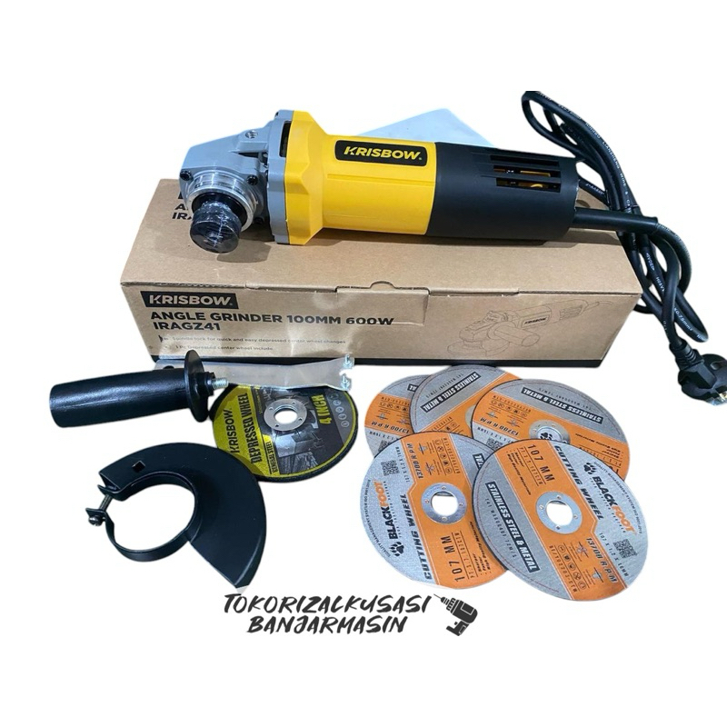 Jual Gerinda tanda KRISBOW IRAGZ41 4” 600 watt / Angel Grinder 4 ...