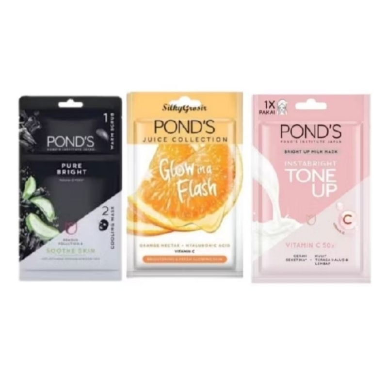 Jual POND'S Glow Fresh / PURE WHITE Mask Sheet Mask [25 g] | Shopee ...