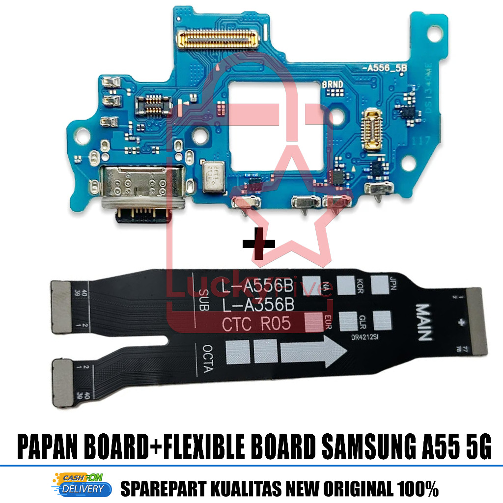 Jual 1 SET PAPAN CAS+FLEXIBLE MOTHERBOARD SAMSUNG A55 5G / A556B ...