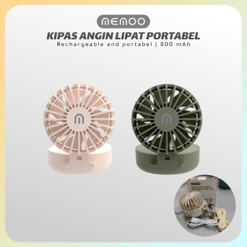 Jual MEMOO KIPAS ANGIN LIPAT PORTABEL CAS 800 MAH | Shopee Indonesia