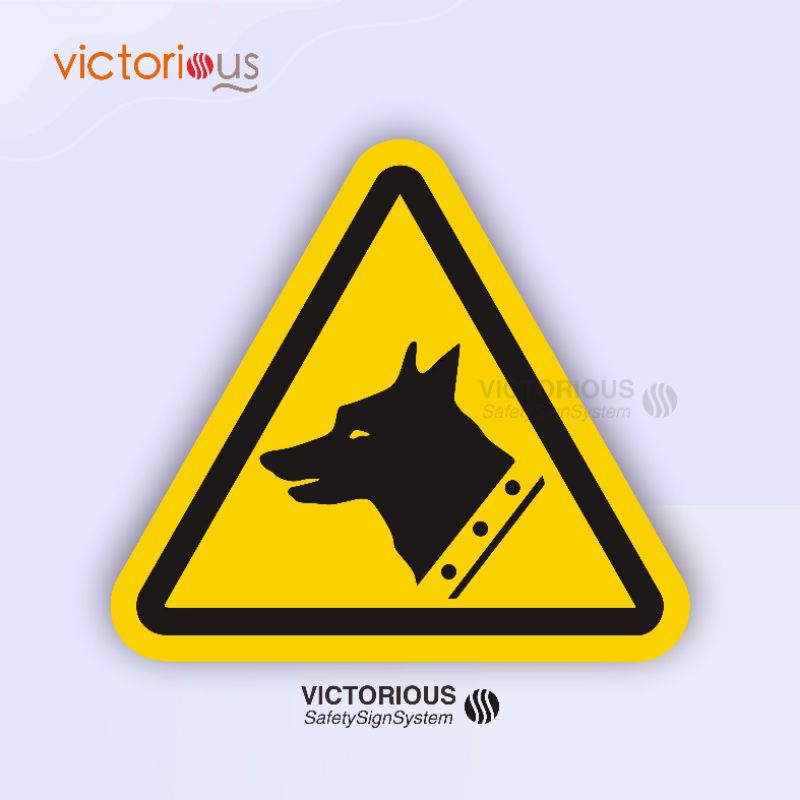 Jual Sticker Safety Sign K3 Standar ISO 7010 Simbol Bahaya Anjing Galak ...