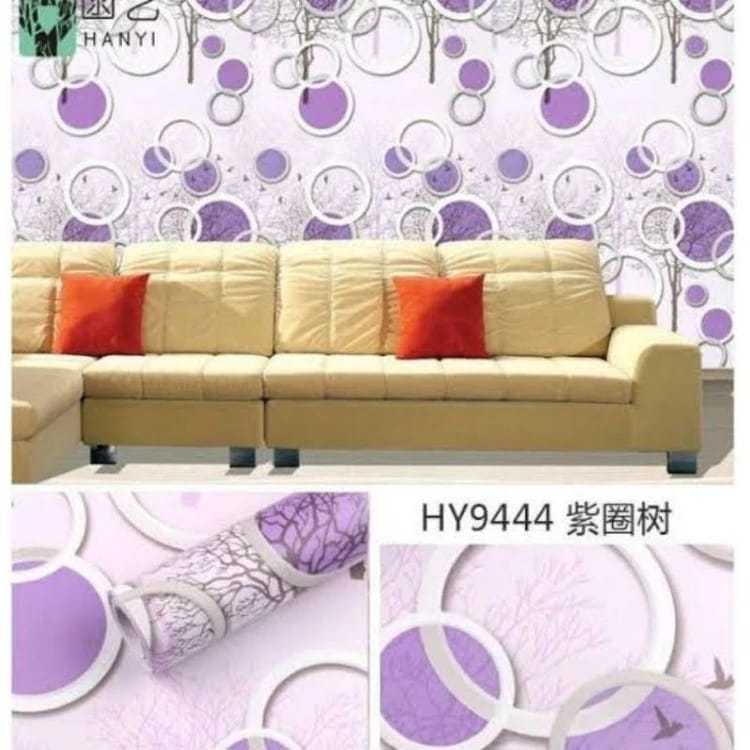 Jual WALLPAPER DINDING RUANG//WALLPAPER STICKER MOTIF POHON BULAT UNGU ...