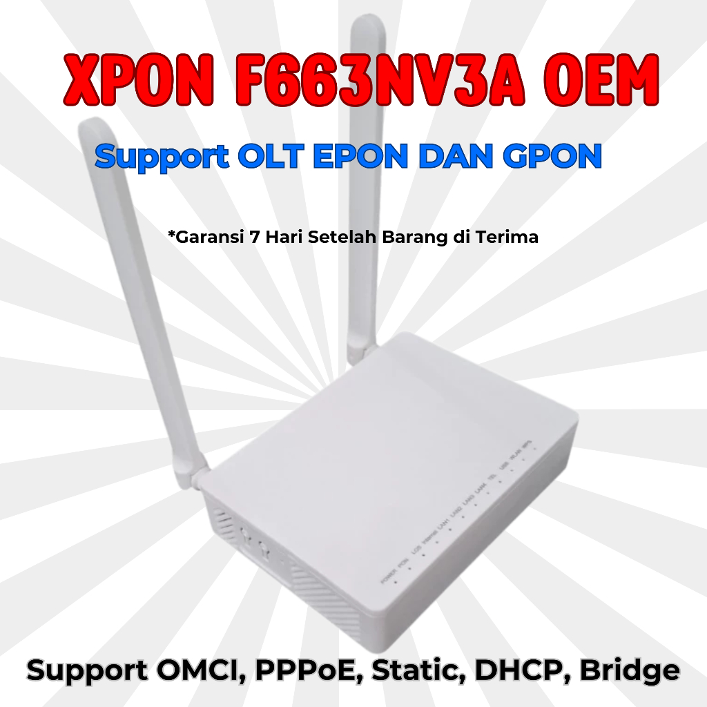 Jual XPON F663NV3a OEM NEW FIRMWARE V1.1.2 SUPPORT OMCI 1GE+3FE+1TEL ...