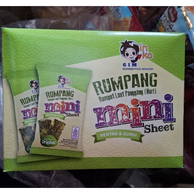 Jual Inko Rumpang Mini Sheet Rumput Laut Panggang (nori) Mini Sheet ...