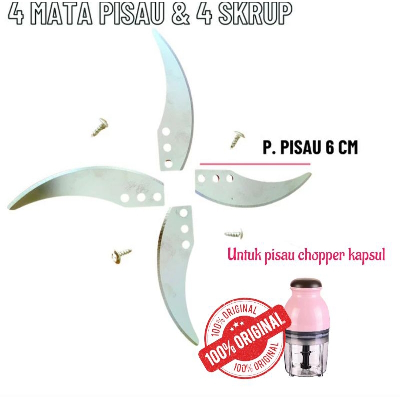 Jual mata pisau chopper blender kapsul isi 4pcs | Shopee Indonesia