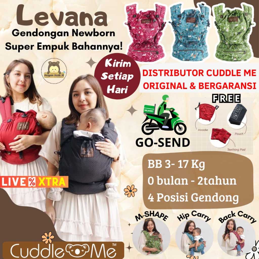 Jual Levana Carrier Gendongan Cuddle Me Newborn M Shape Original ...