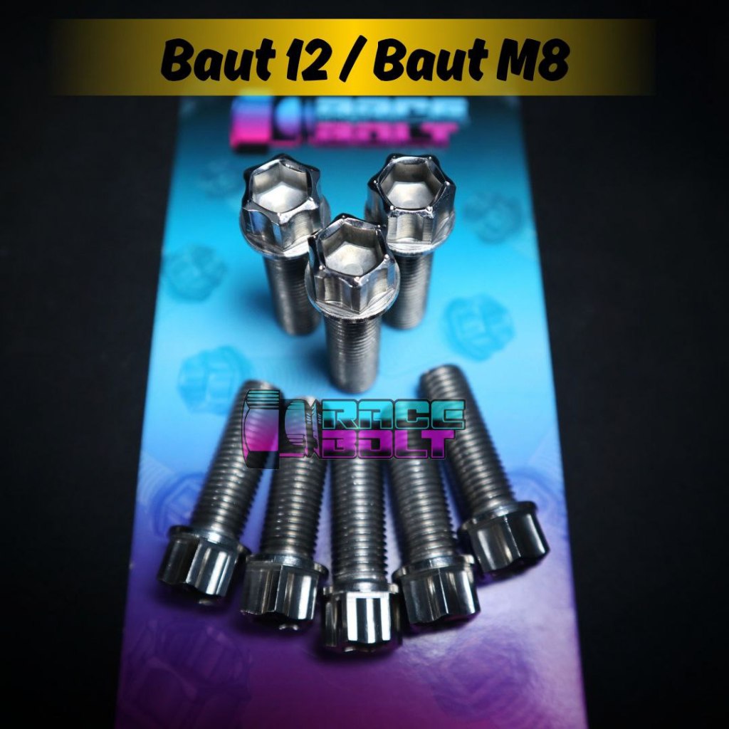 Jual Baut stainless drat 12 M8 CNC model probolt heng 2 kunci | Shopee Indonesia