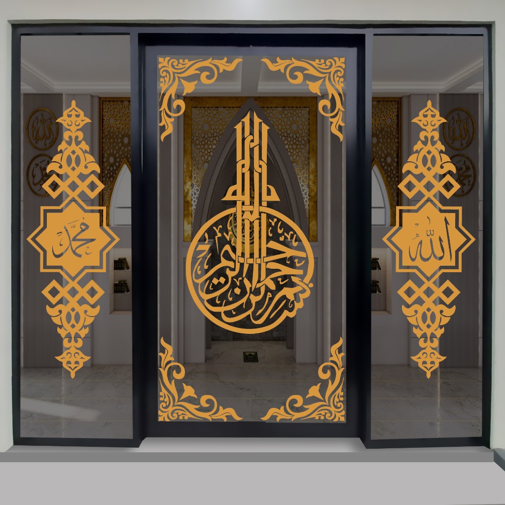 Jual Stiker kaca mewah elegant desain estetik satu paket kaca jendela ...