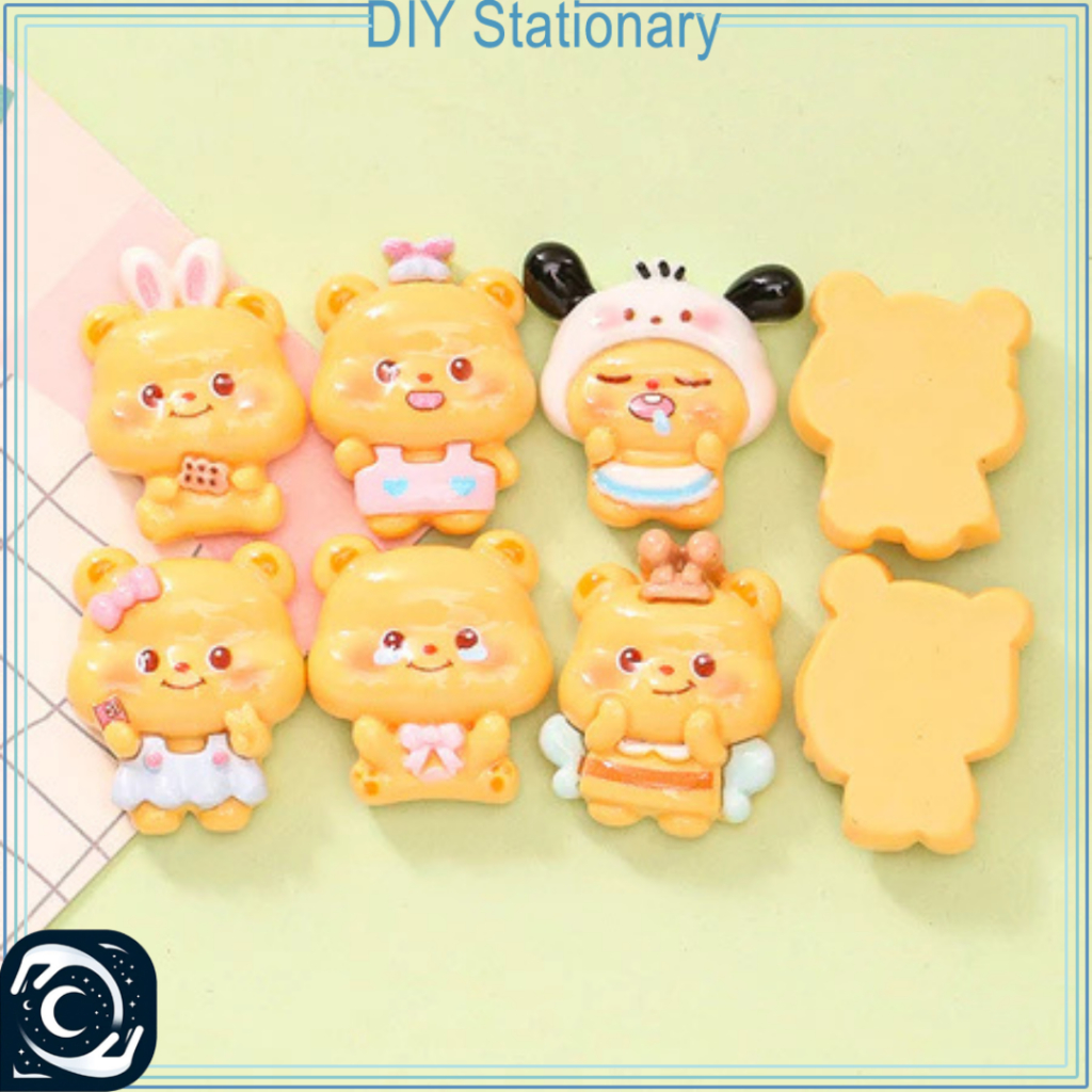 Jual 3D Resin Clay Stiker Motif Butter Bear Kuning Buat DIY Botol ...