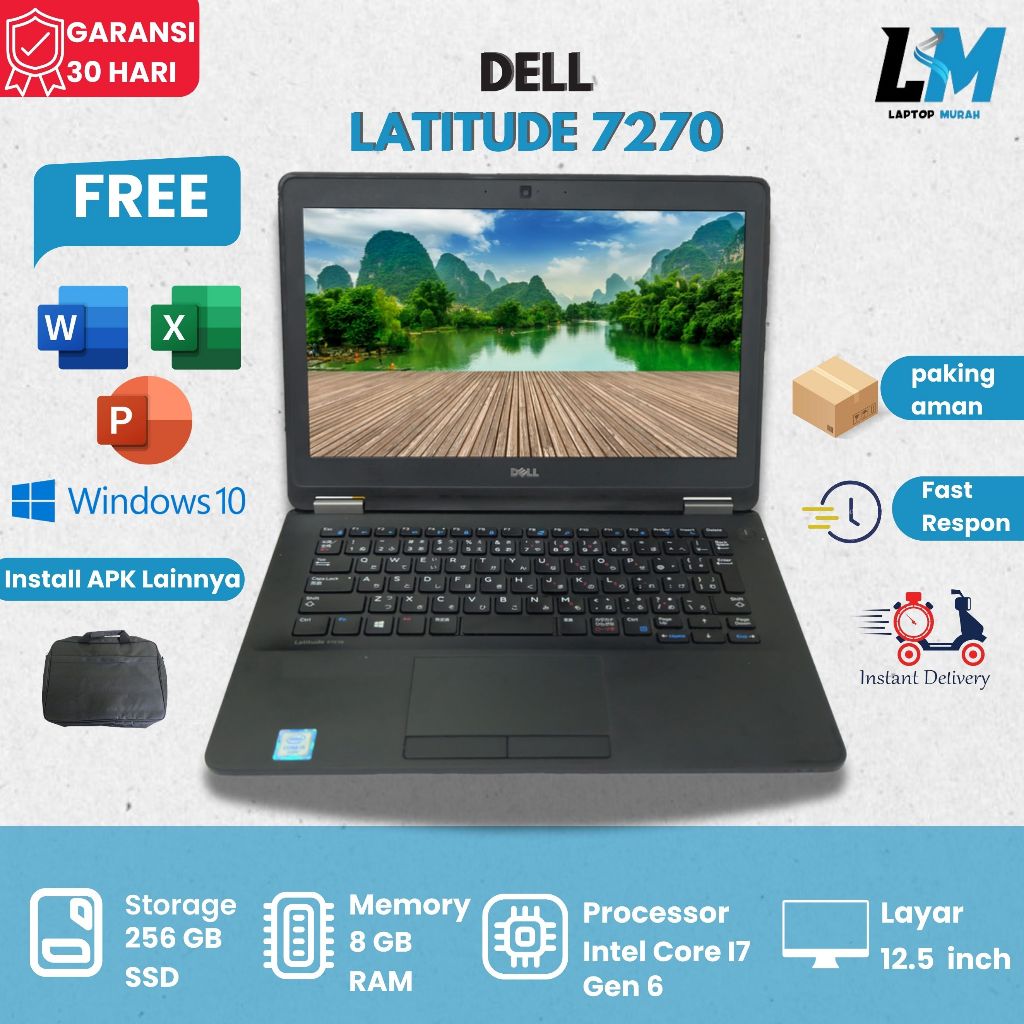 Jual Dell Latitude 7270 Core I5 I7 gen 6 Ram 8gb Ssd 256gb Siap Pakai | Shopee Indonesia