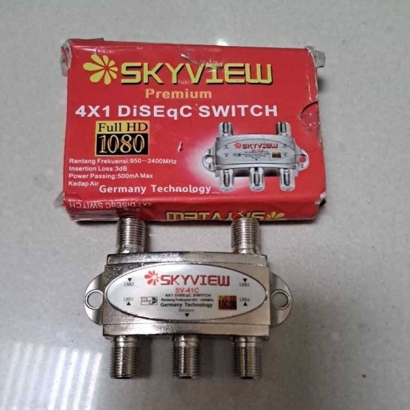 Jual Splitter 4 way Skyview Alat Parralel Buat 4 TV | Shopee Indonesia