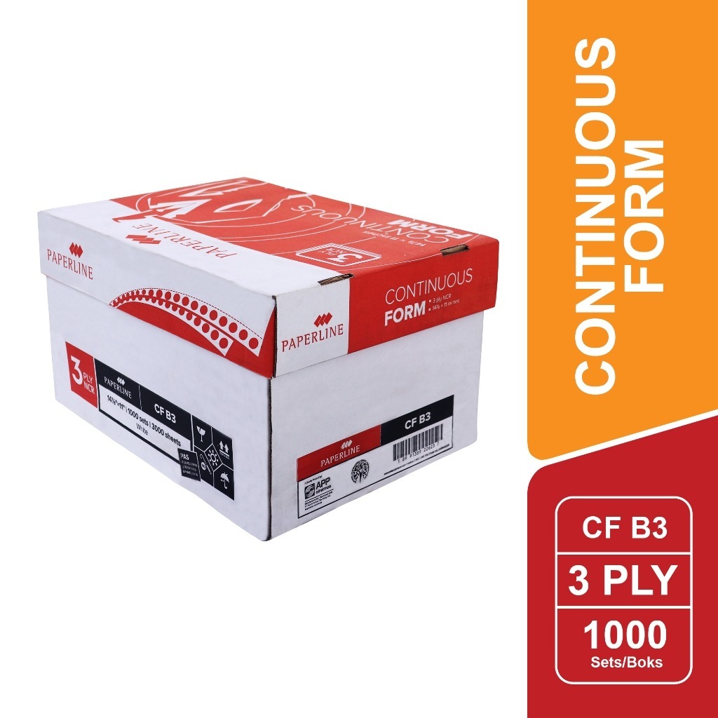 Jual KERTAS CONTINUOUS FORM B3 14 7/8 × 11 3PLY PUTIH PAPERLINE ...