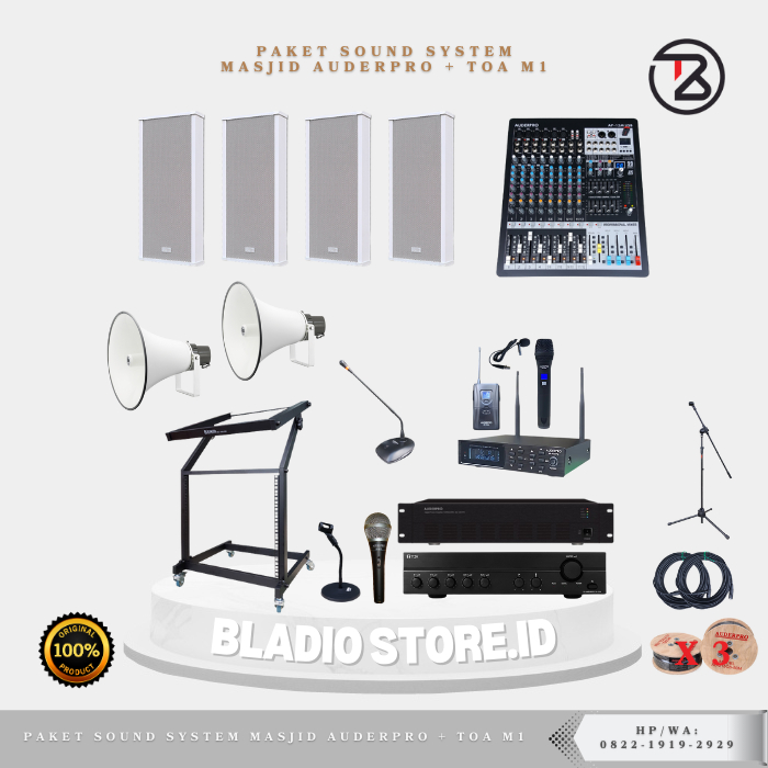 Jual Paket Sound System Masjid AUDERPRO - TOA M1 Berkualitas Jakarta Barat | Shopee Indonesia