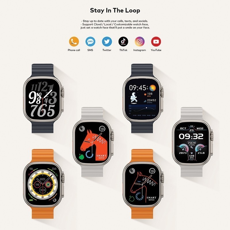 Jual Itel SmartWatch Ultra 2 Large Display Smart Call | Shopee Indonesia