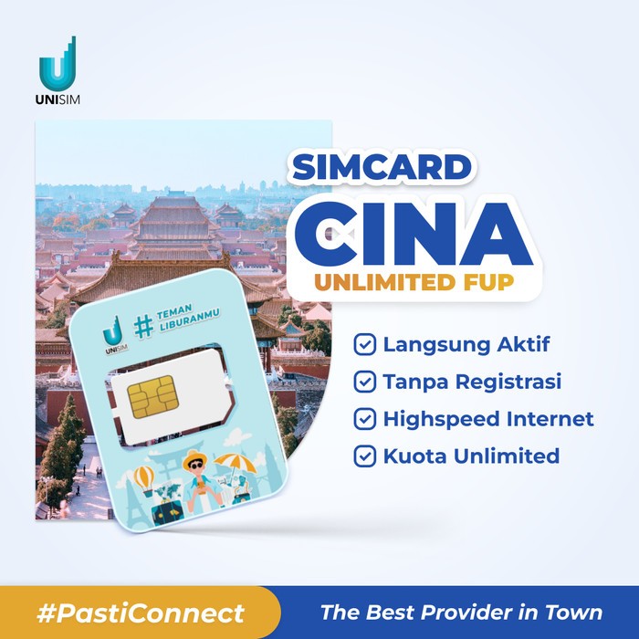 Jual Unisim Sim Card China Mainland 4-18 Hari True Unlimited || Sim ...