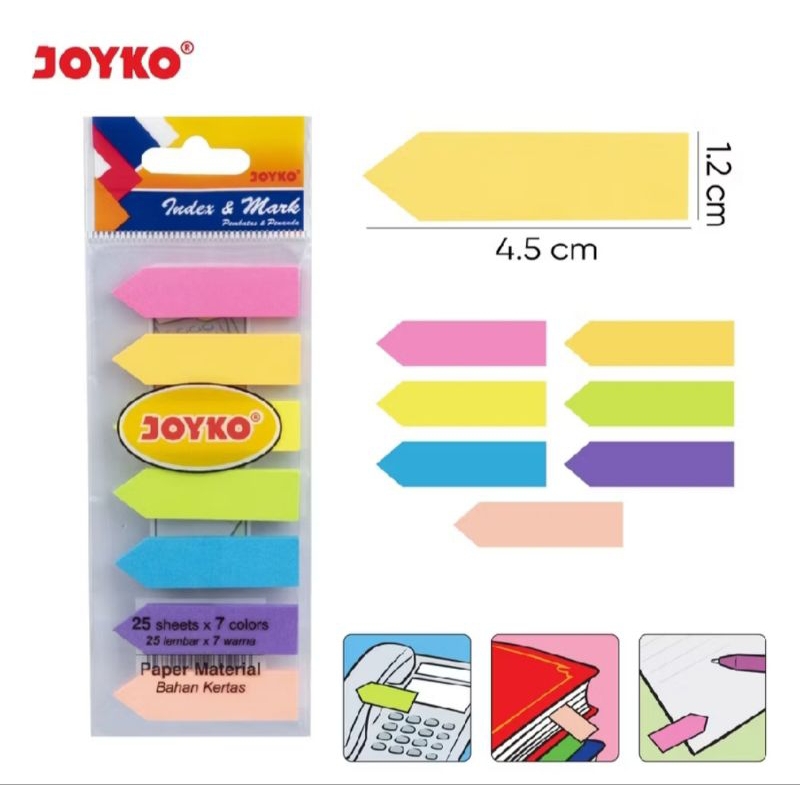 Jual INDEX & MARK/POST IT WARNA JOYKO IM-33 (PANAH-KERTAS) | Shopee Indonesia