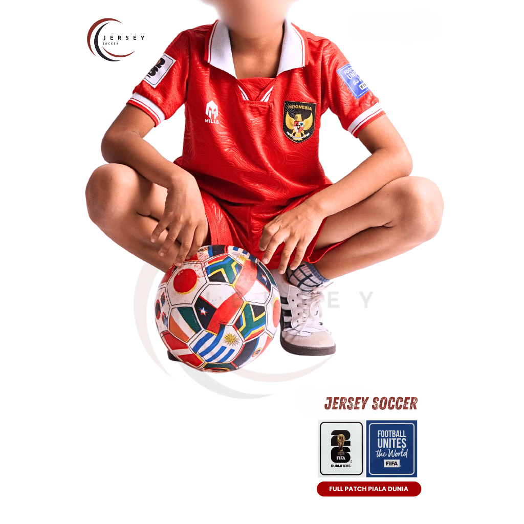 Jual Setelan Jersey Anak Timnas Indonesia Mills Merah Home 2024 Unisex ...
