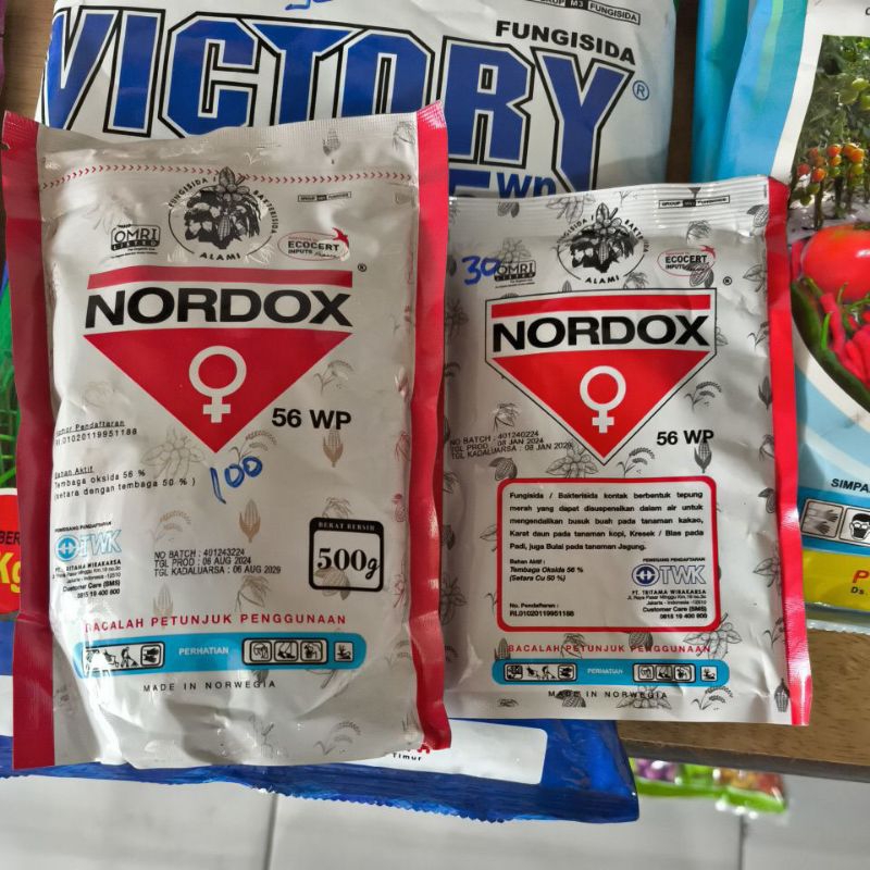 Jual FUNGISIDA NORDOX 56 WP (tembaga oksida 56%) 100 gram-500 gram - 1 ...