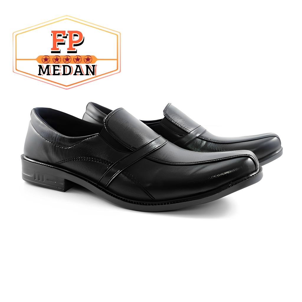 Jual Sepatu Pantofel Pria Cowok Hitam Formal Laki Terbaru Untuk Kerja Kantor Acara Tanpa Tali ...