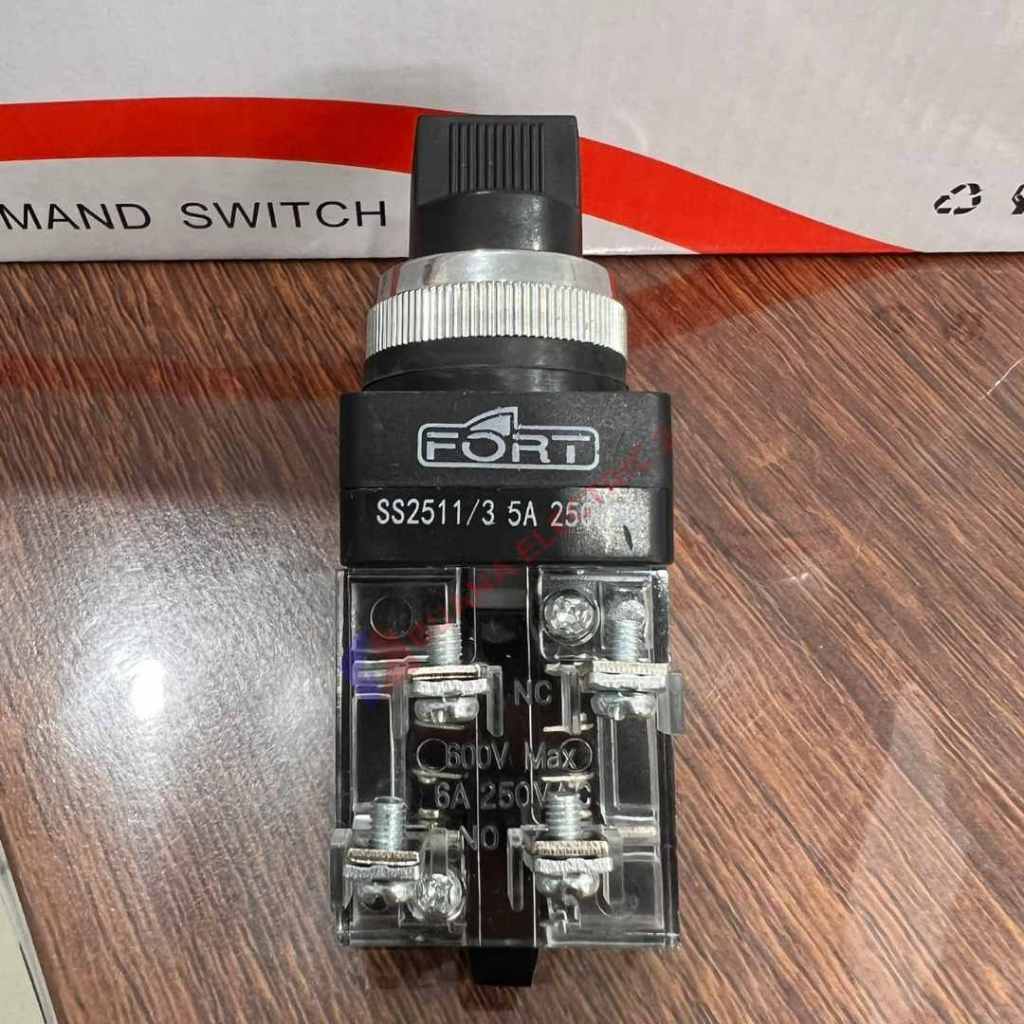 Jual FORT SS-2511, SELECTOR SWITCH 3 KALI 25mm HITAM/BLACK, COMMAND SWITCH 3x kapasitas tinggi ...