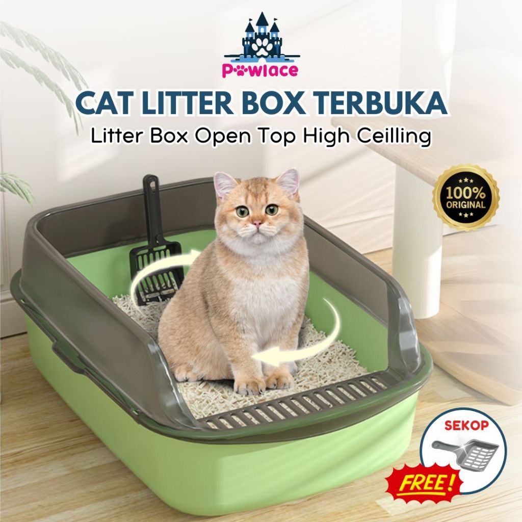 Jual Litter Box Kucing Design Terbuka Free Sekop Pasir - Bak Pasir ...