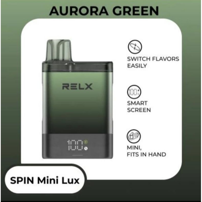 Jual RELX Spin Mini Lux Refillable Device - Aurora Green | Shopee Indonesia