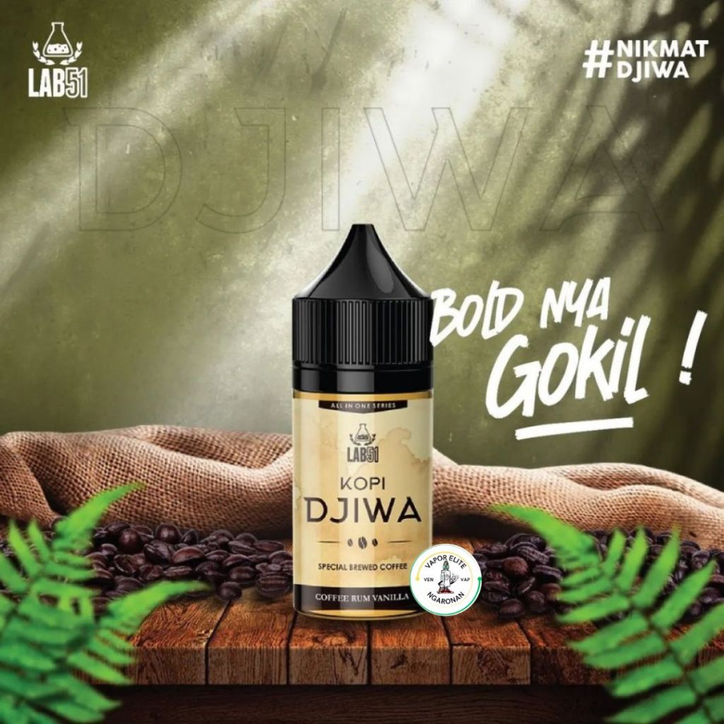 Jual D JIWA LIQUID RASA COFFEE RUM VANILLA VOLUME 30ML ENAK SEGAR ...