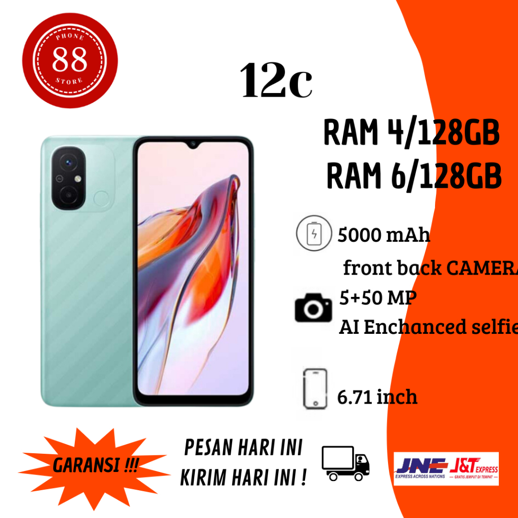 Jual XIAOMI REDMI 12C RAM 4/128GB & 6/128GB GARANSI 1THN | Shopee Indonesia