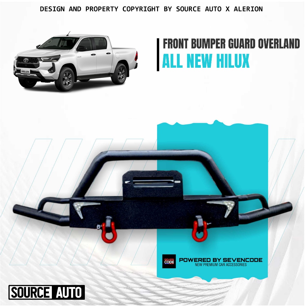 Jual FRONT BUMPER GUARD TANDUK OVERLAND BIG SEVENCODE - ALL NEW HILUX ...