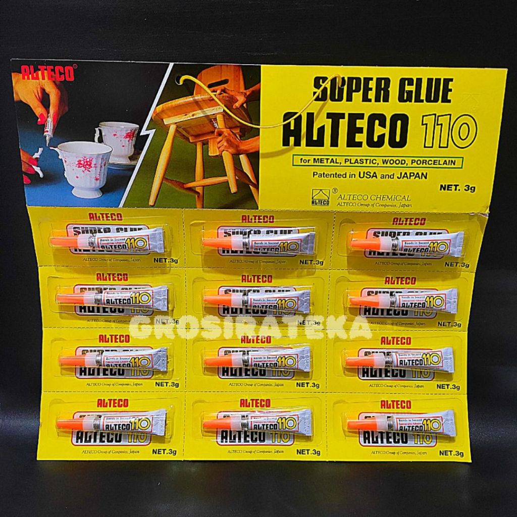 Jual LEM SUPER GLUE ALTECO 110 3gr RENTENG | Shopee Indonesia