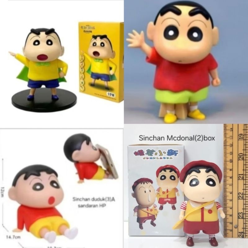 Jual shin chan figure besar pvc model berdiri / duduk cosplay Mcdonald ...
