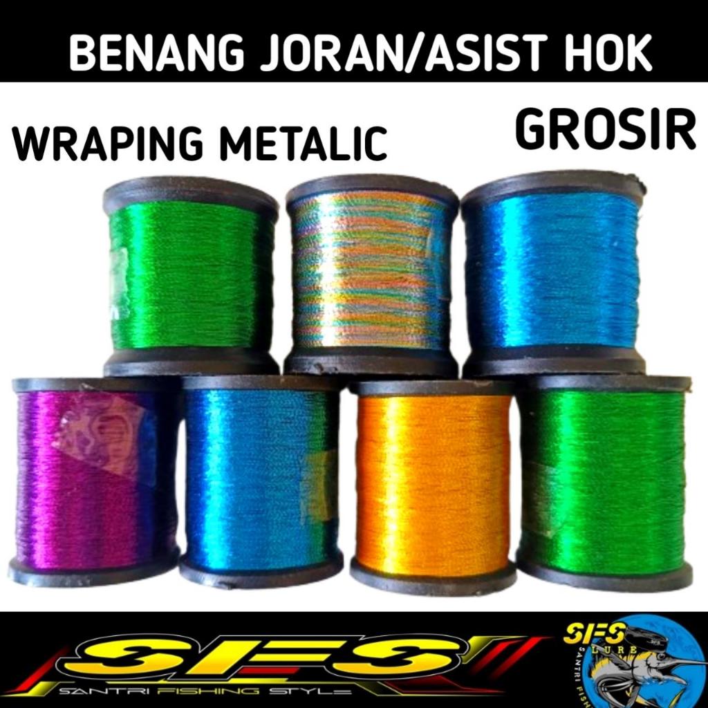 Jual benang wraping joran benang wraping assist hook benang metalic ...