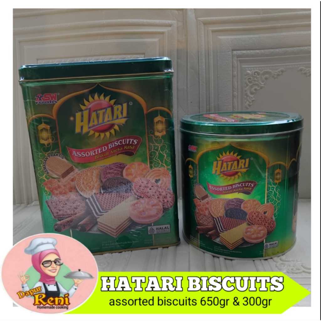 Jual Hatari assorted biscuits kemasan kaleng 650gr dan 300gr/kue ...