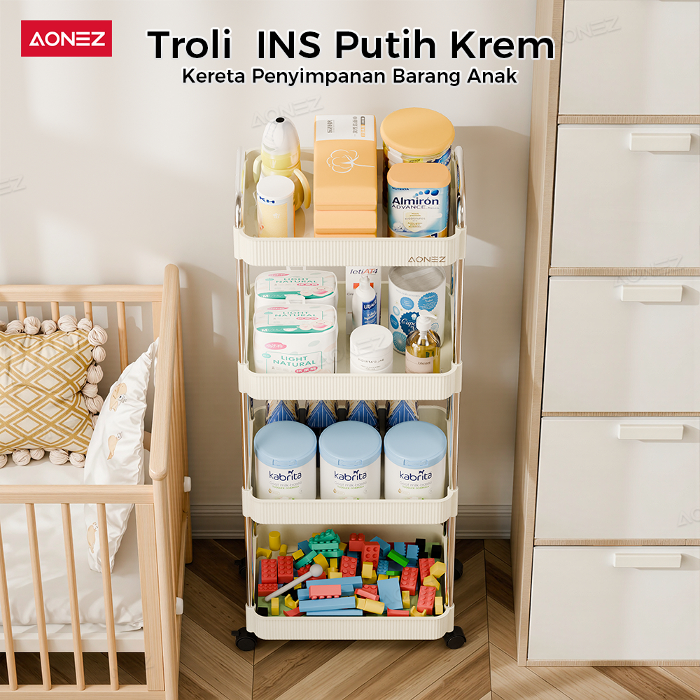 Jual AONEZ Rak Dapur Troli Serbaguna Rak Kosmetik Rak Makeup Rak Kamar ...