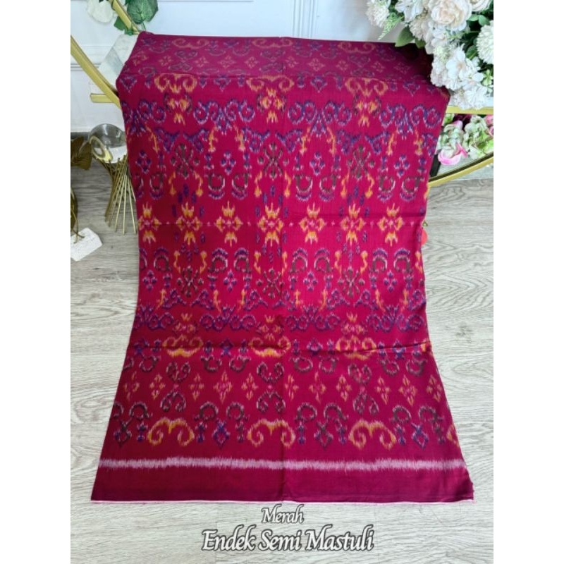 Jual KAIN TENUN ENDEK MOTIF UKIR TERBARU / ENDEK BALI / BAHAN SERAGAM ...