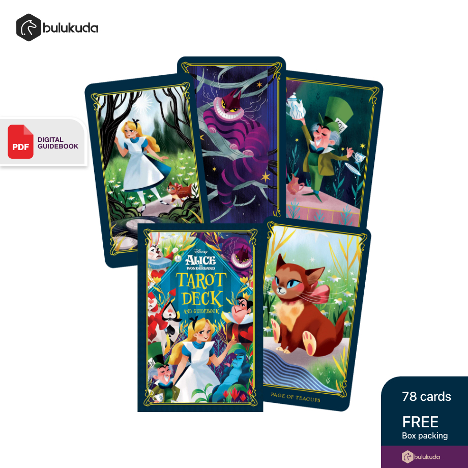Jual Alice in Woderland Tarot 78 Cards Deck with PDF Instruction ...