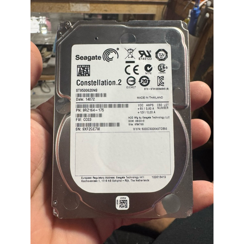Jual hardisk siegate constellation 2 500gb 2,5 inch tebal ex cisco ...