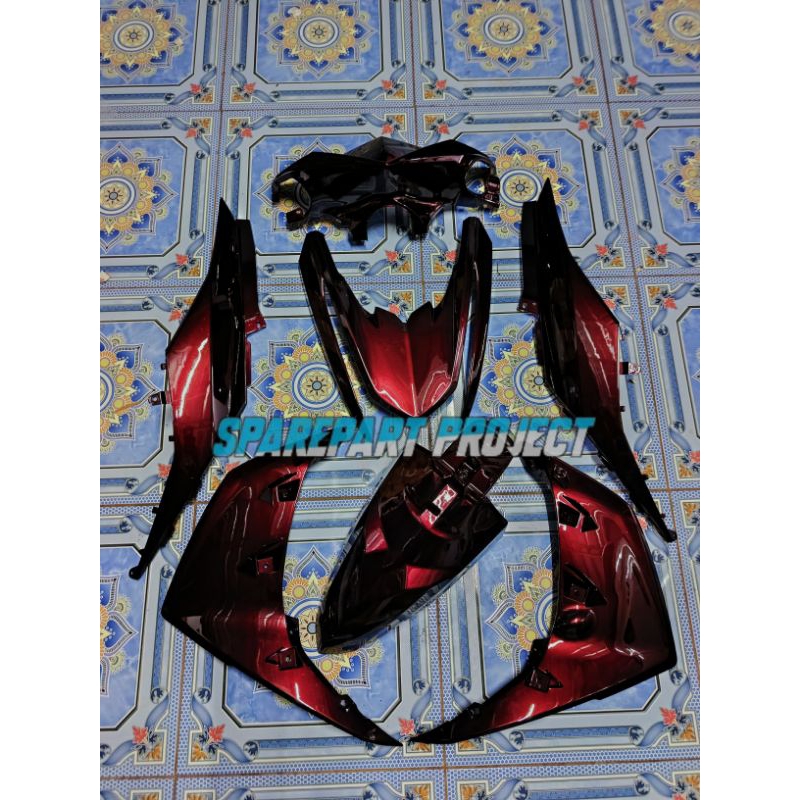 Jual COVER FULL BODY HALUS MIO M3 WARNA MOONLIGHT RED & COSTUME WARNA ...