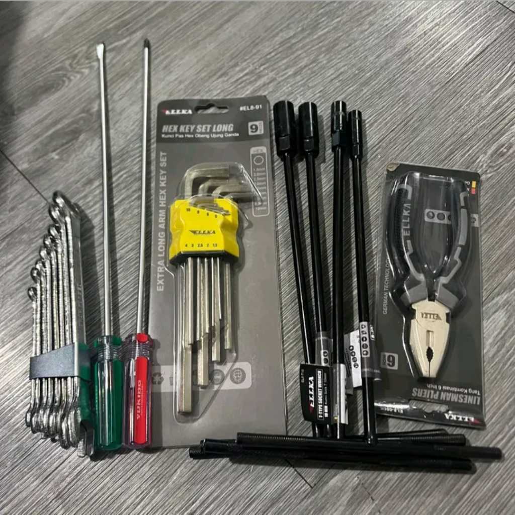 Jual Paket Bengkel Lengkap Kunci Ring Passe Set 8pcs 8-19mm Kunci L ...
