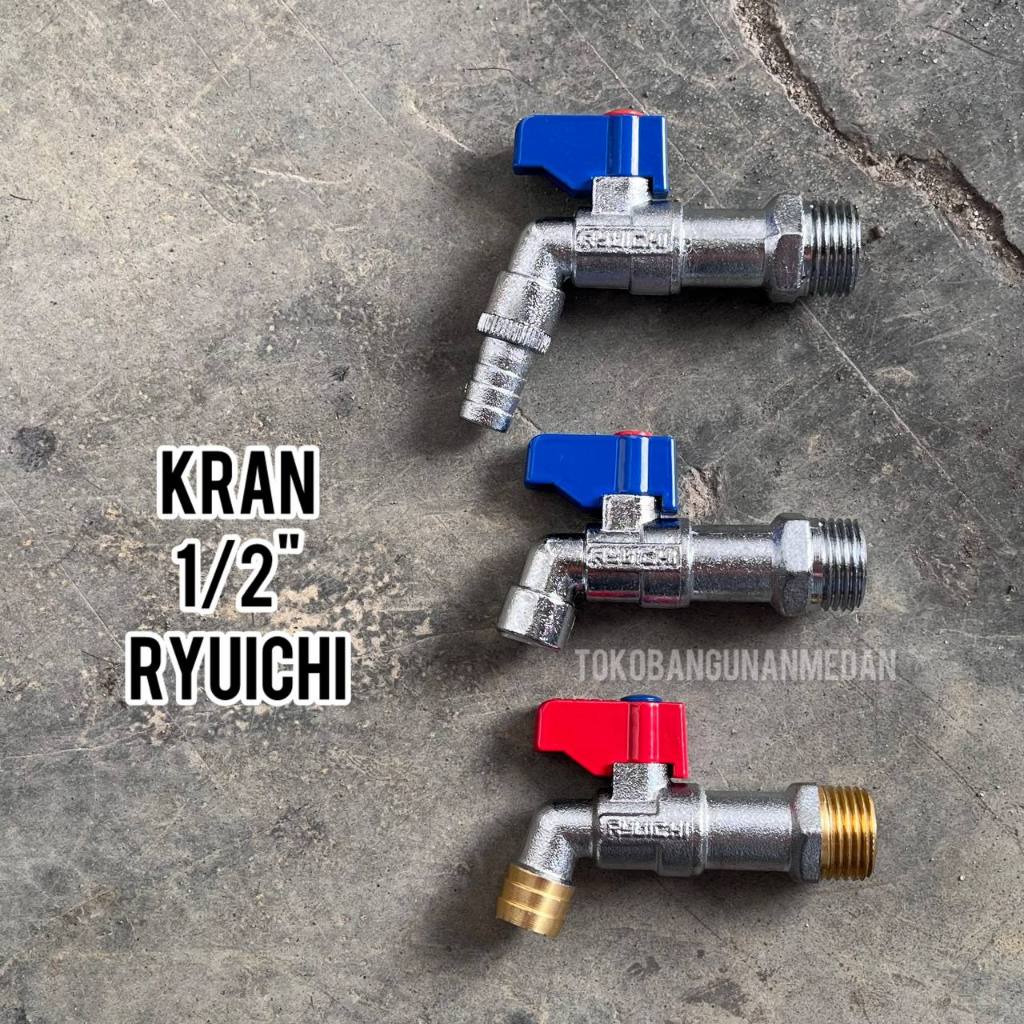 Jual Keran air tembok gagang biru 1/2 inch High quality - Kran Bibcock | Shopee Indonesia
