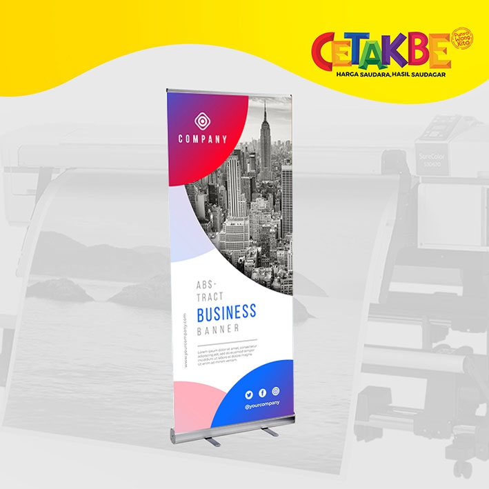 Jual Cetak Roll Up Banner - 85 x 200 cm High Resolution Digital Printing | Shopee Indonesia