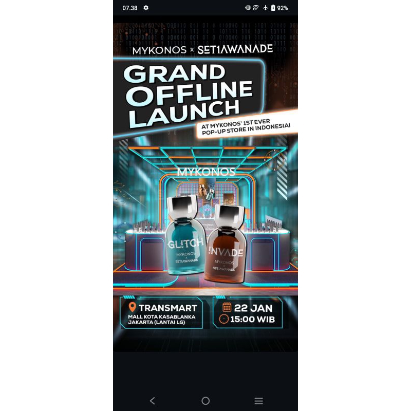 Jual MYKONOS Glitch InVade Setiawanande 50 ML | Shopee Indonesia